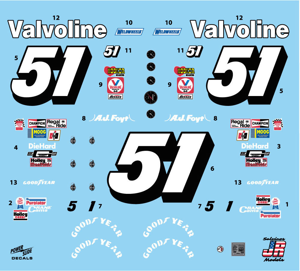 Decals Only - AJ Foyt Racing 1979 Oldsmobile 442 AJO1979D – Salvinos JR Models