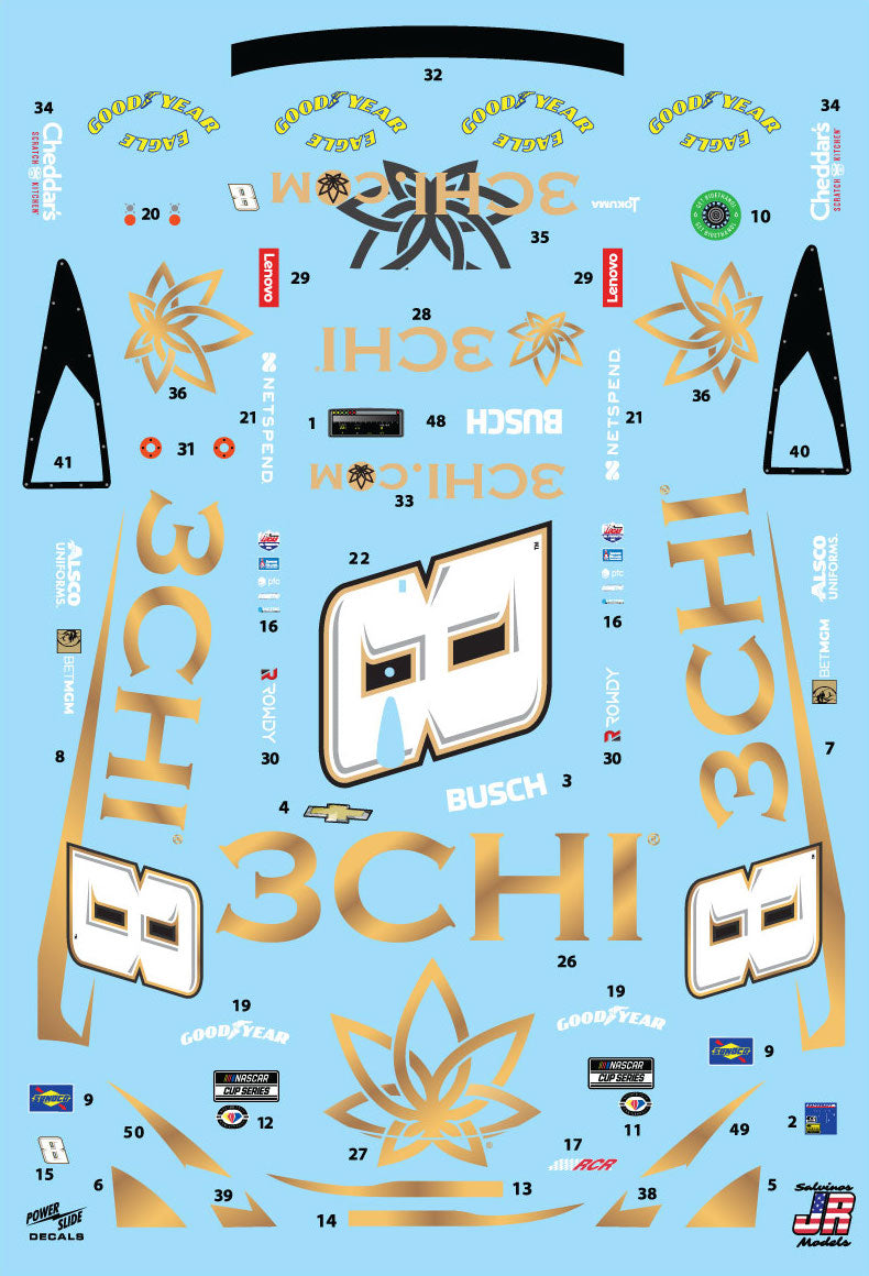 Decals Only -Kyle Busch #8 2023 "3-CHI" RCC2023KBP – Salvinos JR Models