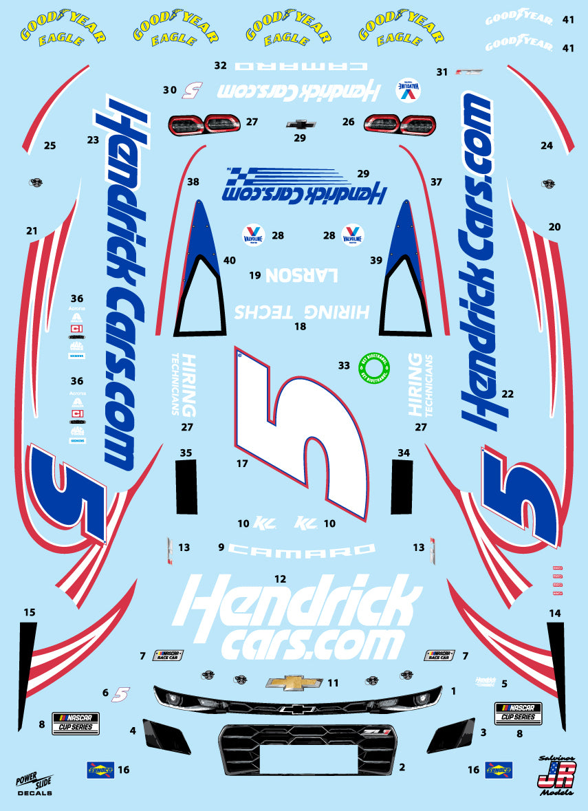 Decals Only - Kyle Larson 2022 Primary Camaro HMC2022KLP – Salvinos JR ...